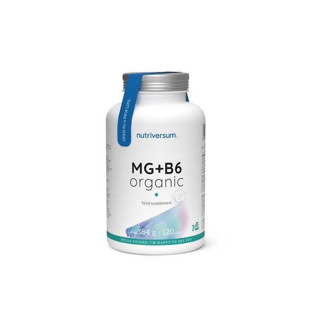 Magnézium + B6 Organic tabletta - 120 db - Nutriversum