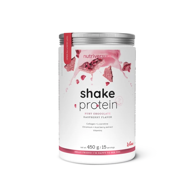 Shake Protein fehérje shake - 450 g Ruby csokoládé-málna - Nutriversum